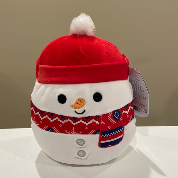 Squishmallows | Other | Nwt 75 Manny The Snowman With Scarf Christmas ...